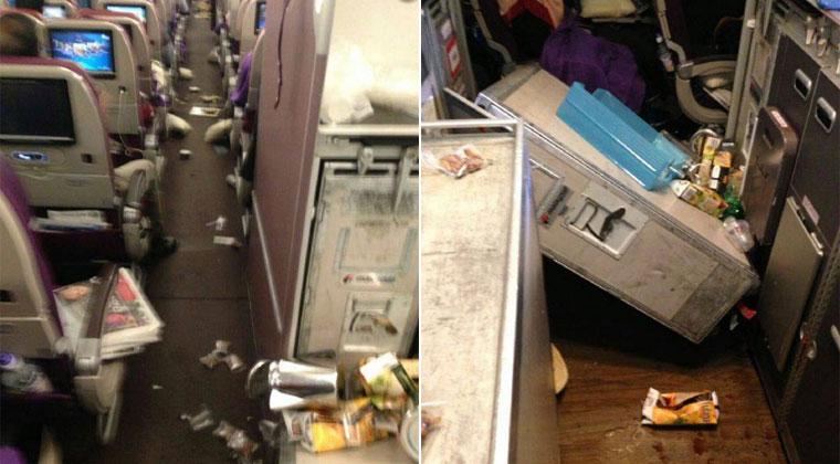 M'sia Airlines MH1 turbulence aftermath photos show extent of damage ...