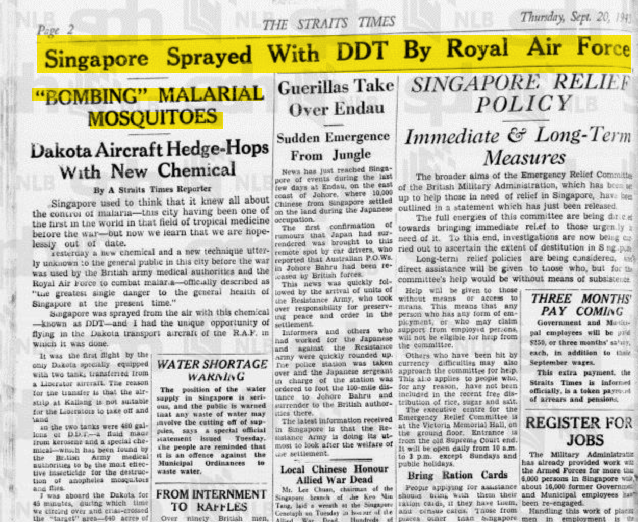 British Royal Air Force once "bombed" S'pore to fight malaria-spreading ...