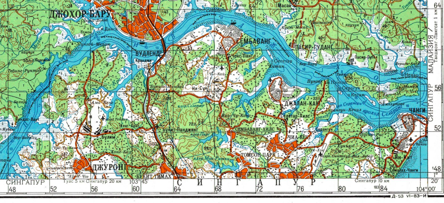 Soviet military mapped S'pore in extremely great detail during Cold War ...