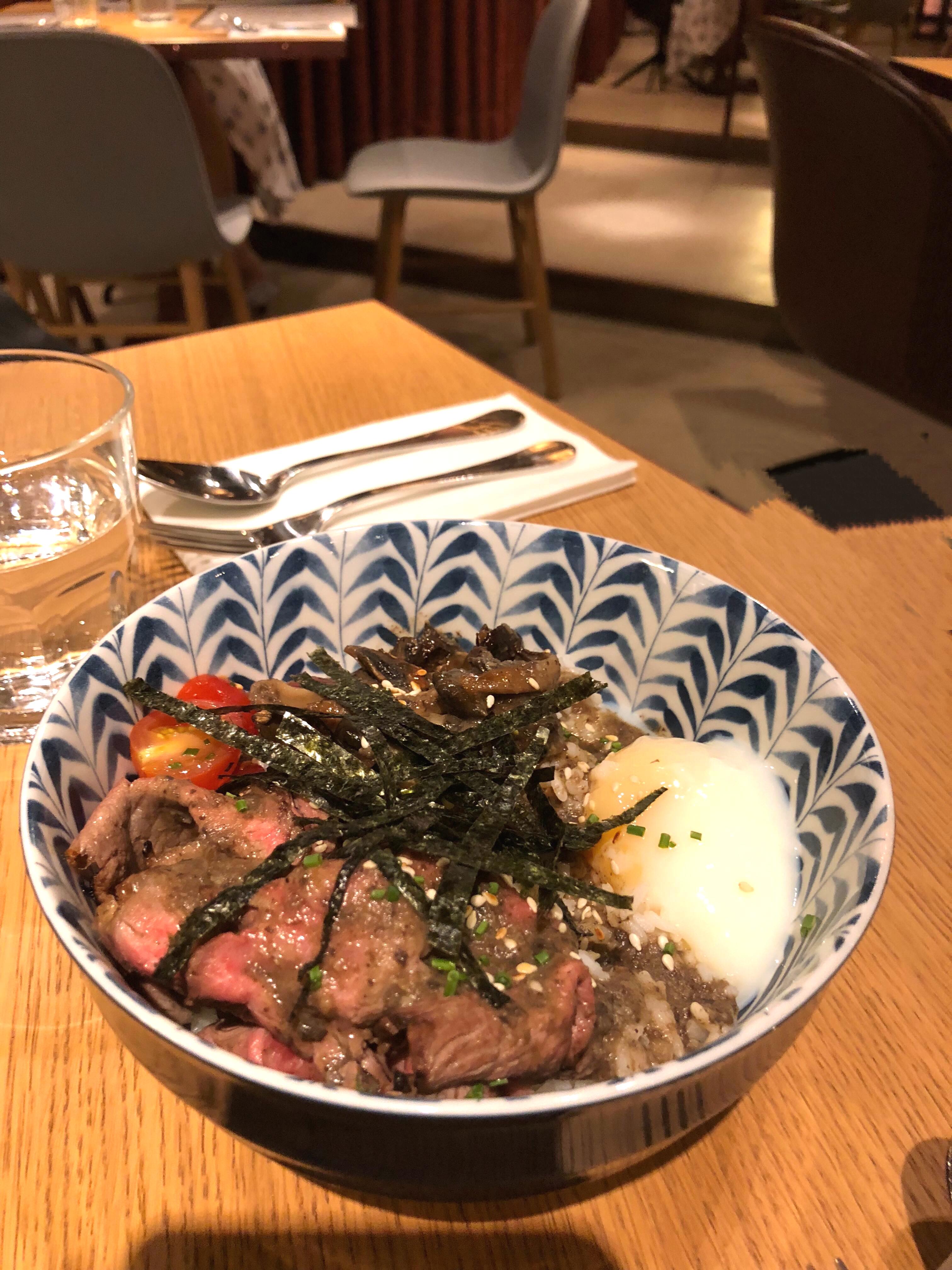 S$11 roast beef, iberico pork, & grilled chicken rice bowls available ...