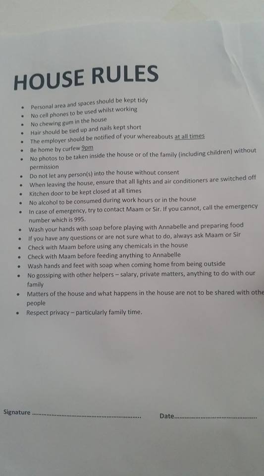 Domestic helper in S'pore shares rules given by employer, gripes about ...