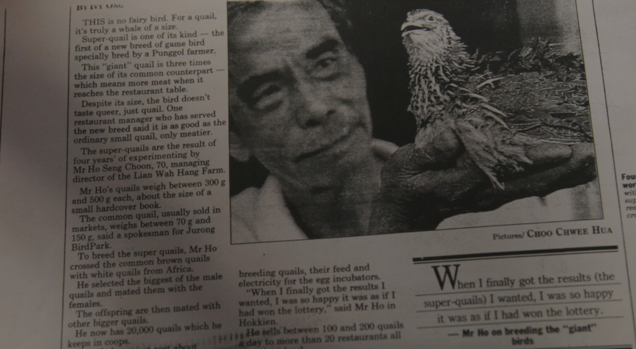 S'porean pioneer poultry farmer Ho Seng Choon passes away at 96 ...