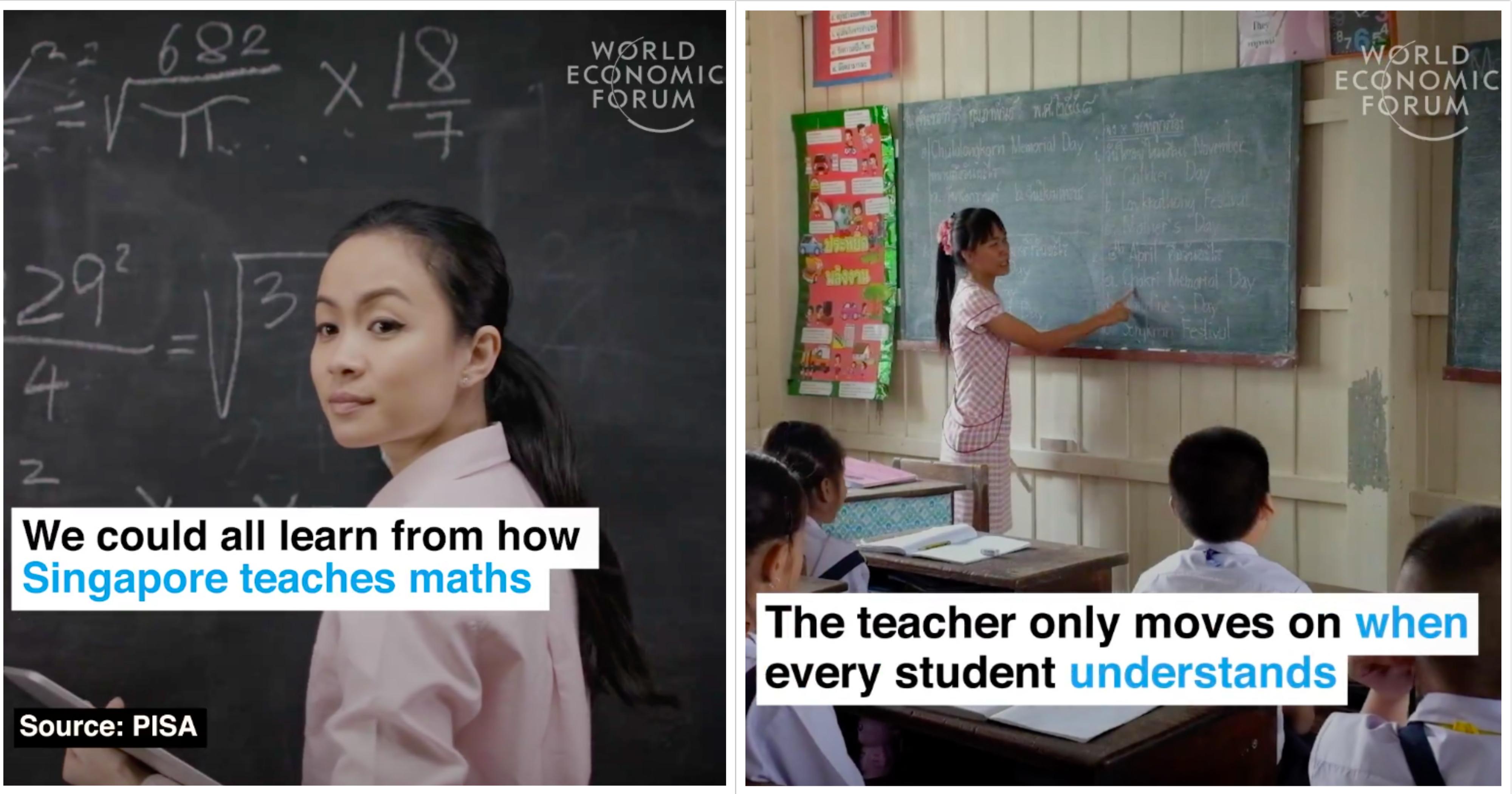 World Economic Forum praises S'pore's way of teaching maths by showing ...