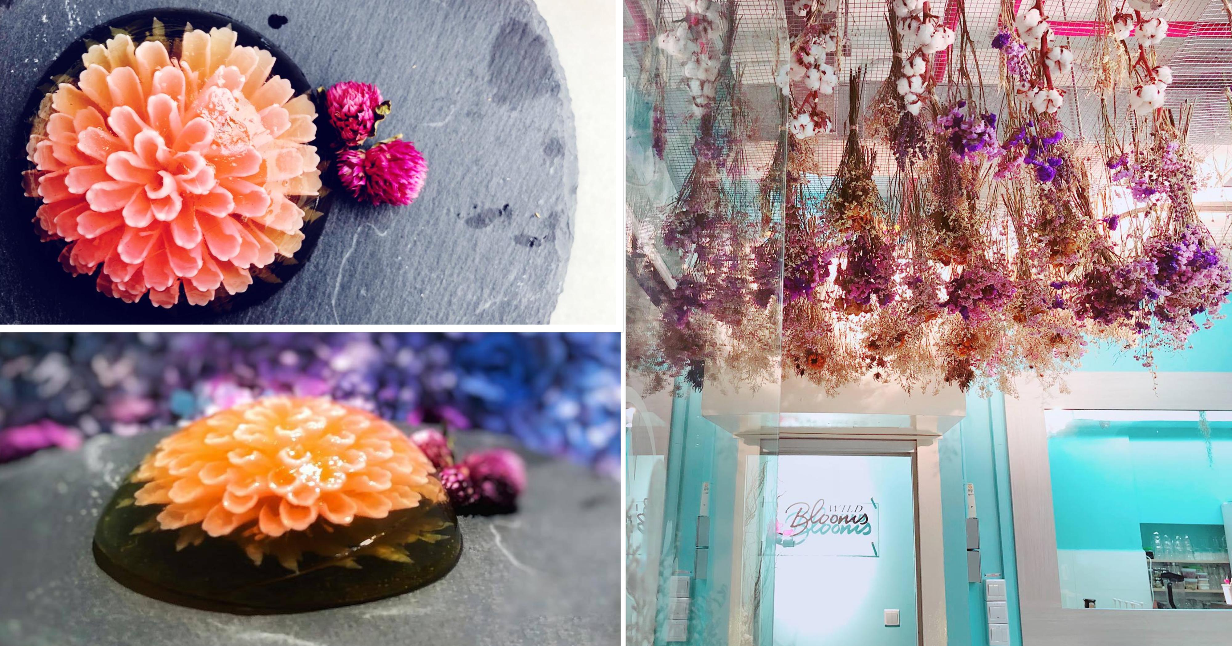 Floral-themed cafe in Hougang sells flower tea jelly cakes, matcha ...