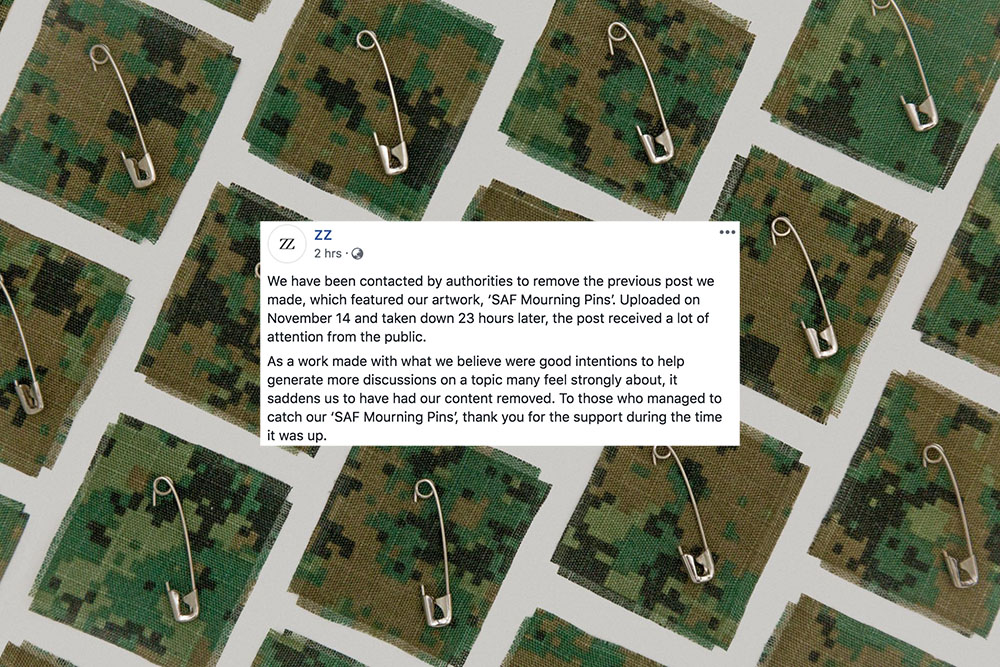 Designer duo take down pixelated camo mourning pins post, say ...