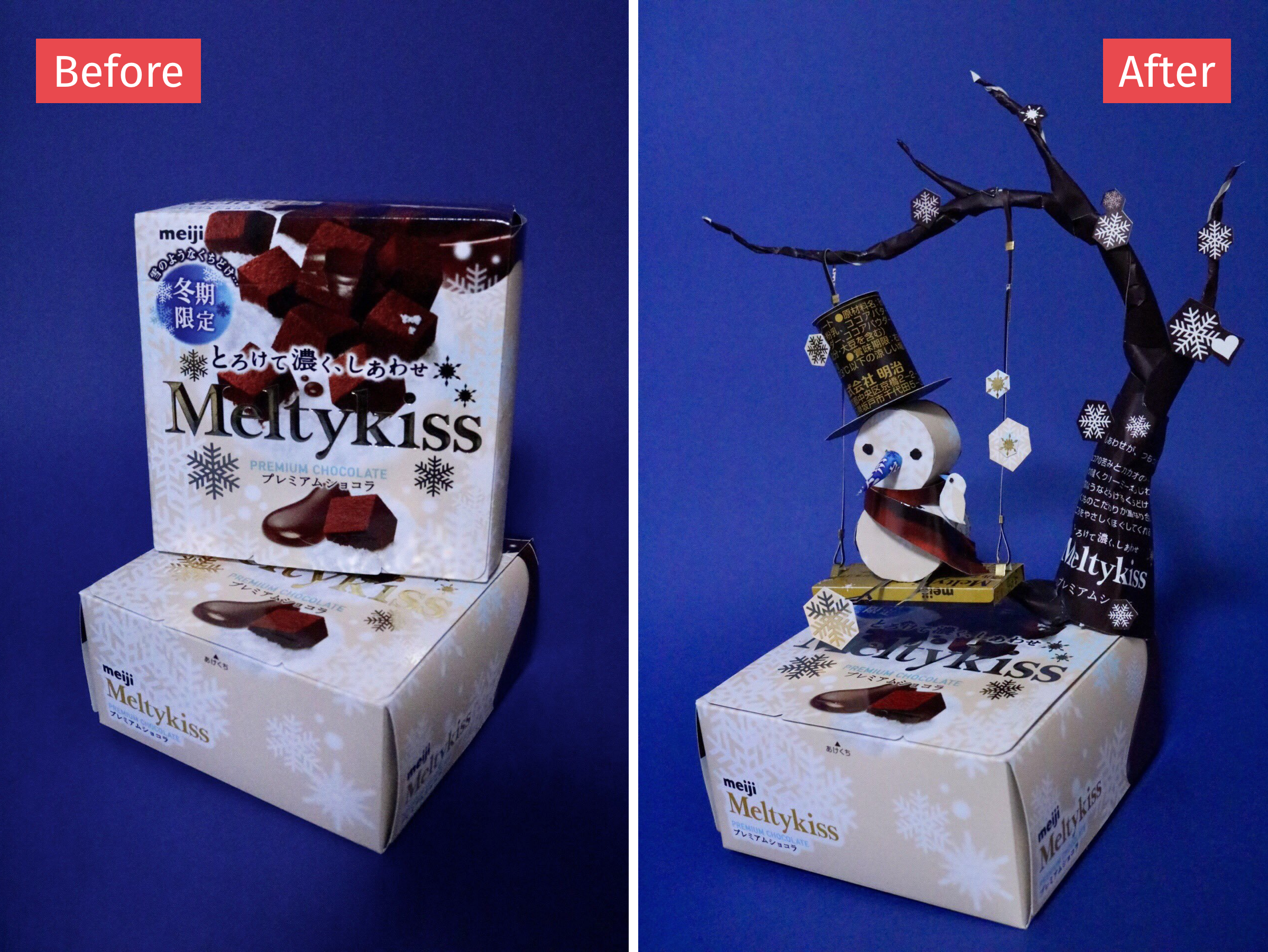 Japanese student makes amazing paper craft out of snack boxes ...