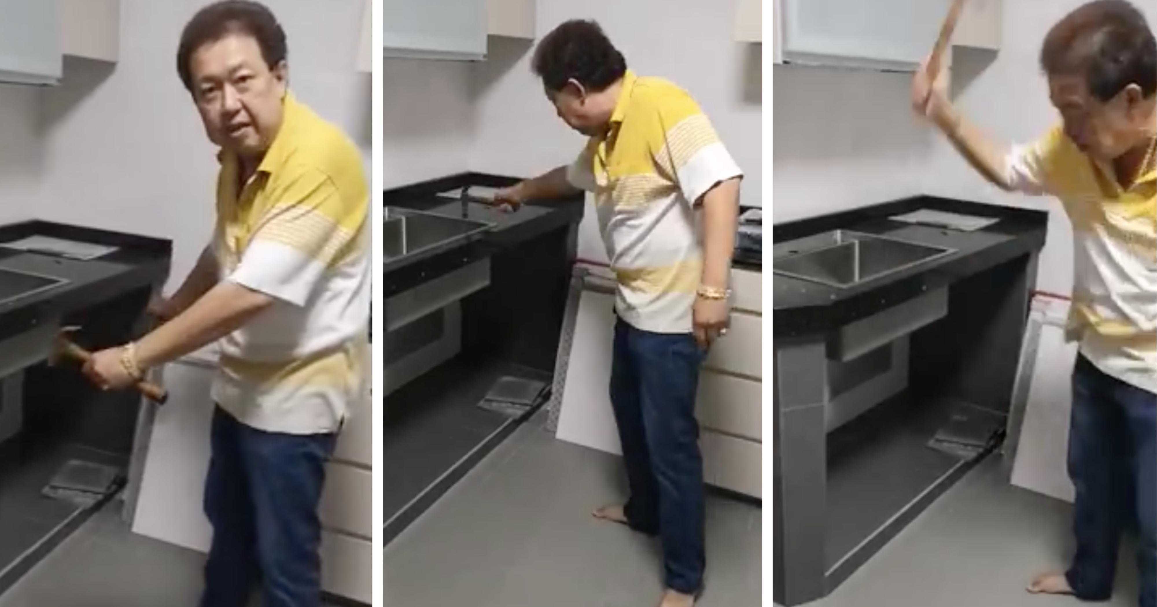 Man who hammered kitchen cabinets also smashed countertop because of ...