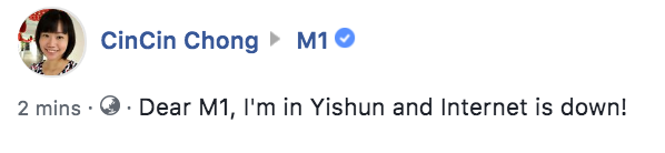 M1 fibre network service down in northern & eastern S'pore on May 22 ...