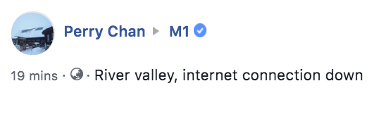 M1 fibre network service down in northern & eastern S'pore on May 22 ...