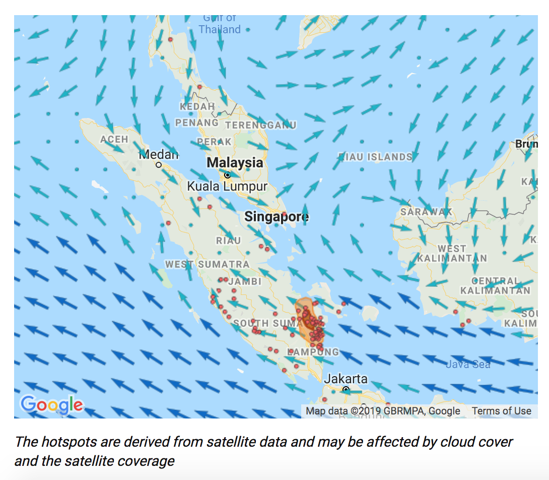 PSI hits 102 in eastern part of S'pore, hot spots in southern Sumatra ...