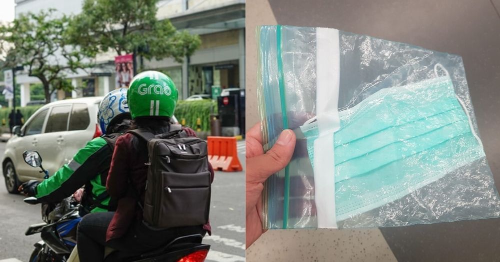 S'porean GrabFood rider sees man anxiously looking for lost mask ...