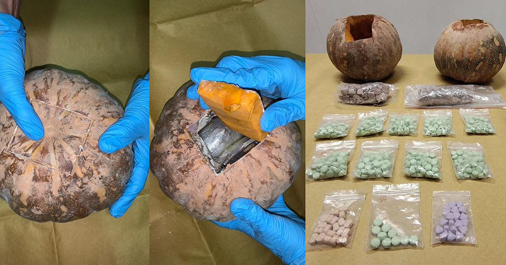 2 pumpkins filled with 240g of heroin & 500 ecstasy pills seized in ...