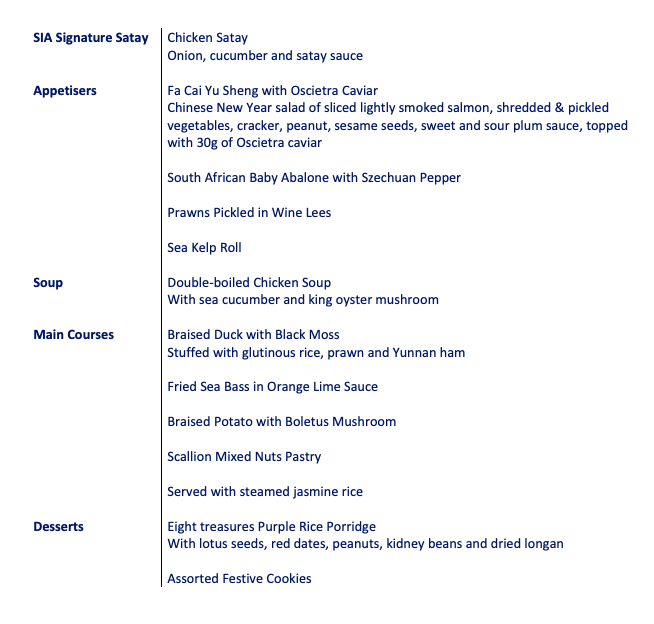 S'pore Airlines launches CNY special SIA@Home menu from S$288 till Feb ...