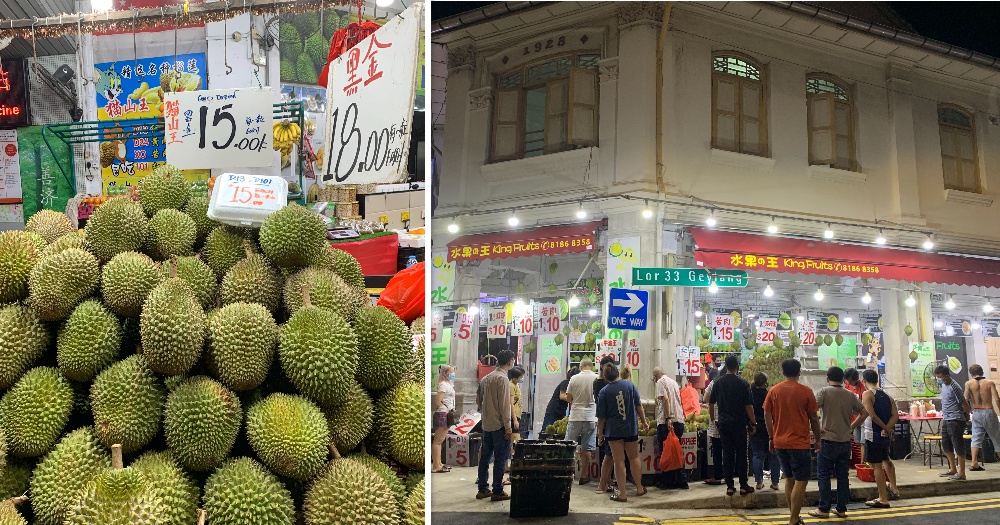 Long Queues S 5 Durians Along Geylang s Durian Street At Night Mothership SG News From 