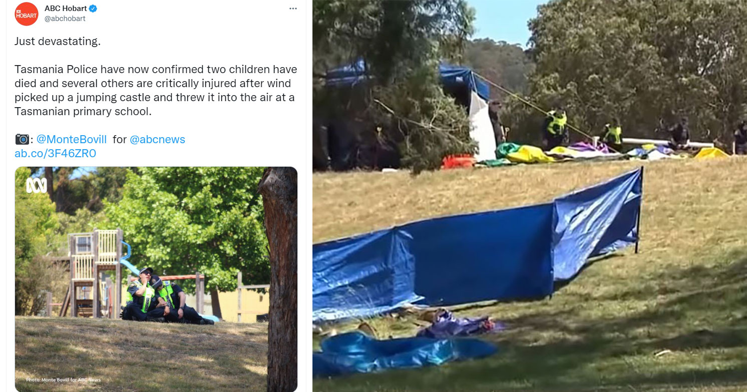 Bouncy castle leaves 5 children dead, 4 injured & Australian police ...