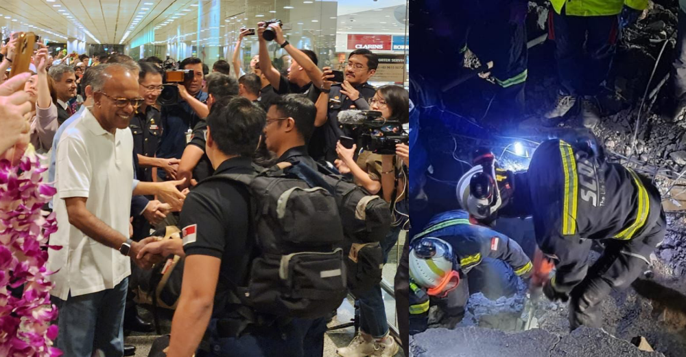 'We, all S'poreans, thank you': K Shanmugam welcomed 'brave' SCDF team ...