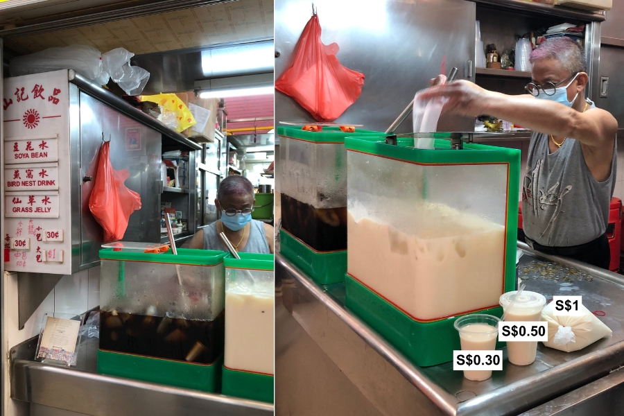 Kovan hawker still selling soy bean, grass jelly & bird's nest drinks ...