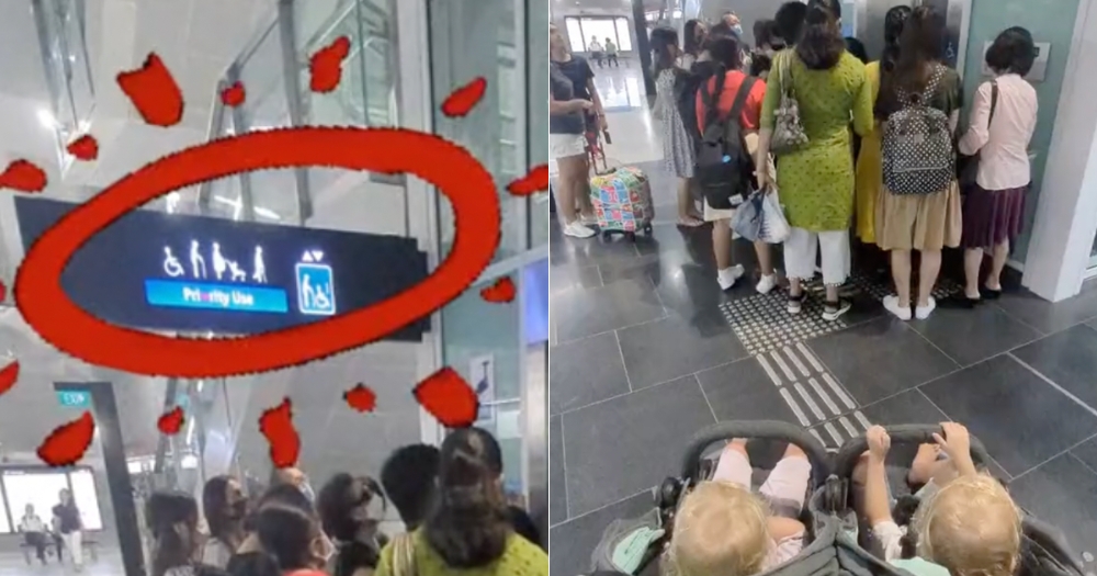 Russian man with 2 kids in stroller can't get into Caldecott MRT ...