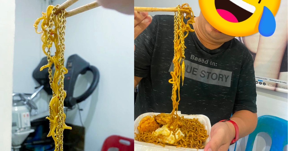 M'sia man finds gold chain camouflaged in noodles at bazaar ...