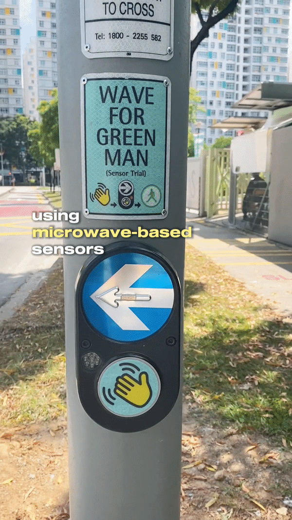 LTA trials 'touchless' pedestrian crossing with microwave sensors to activate green man ...
