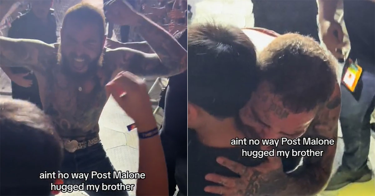Post Malone hugs young fan in S'pore, helps create core memory ...