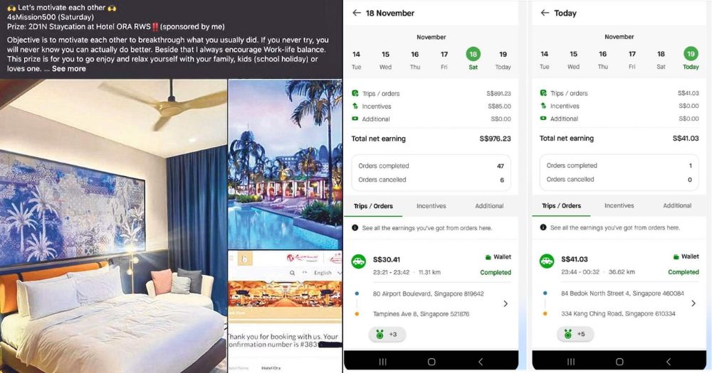 S'pore private hire driver made S$1,017 over 48 trips after driving for 22 hours to win ...