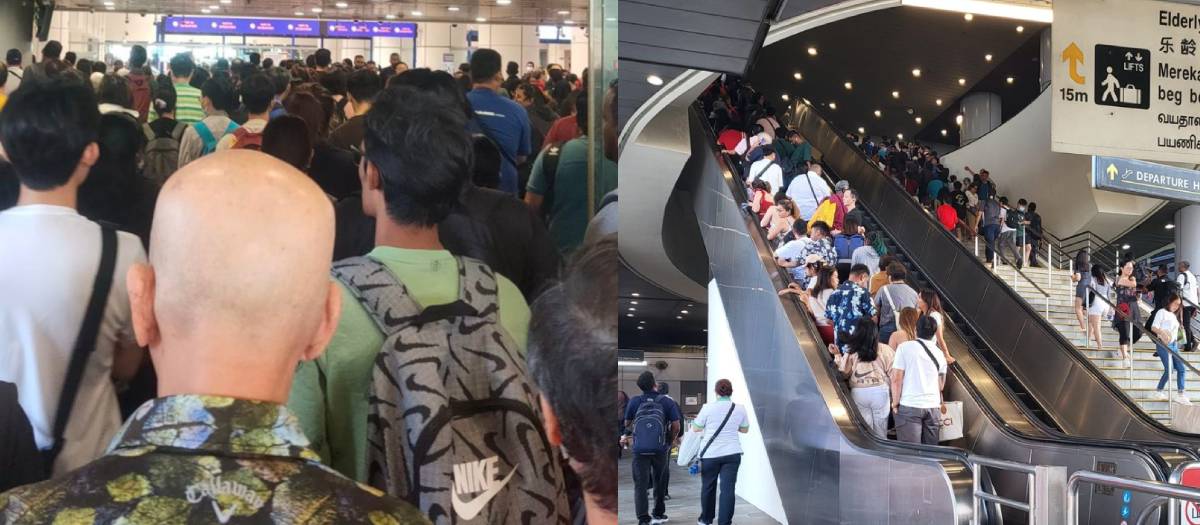 Bus travellers caught in human jam at Woodlands Checkpoint after panic ...
