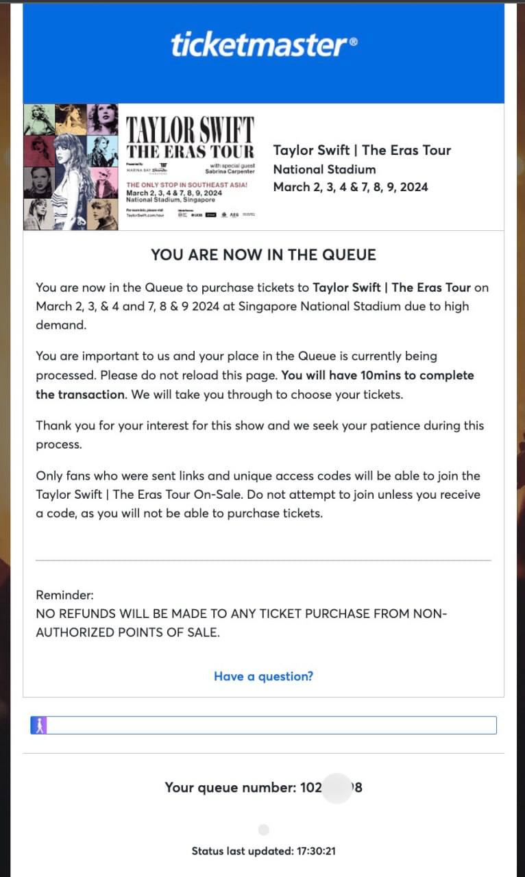 Over 10 million queue numbers generated for Taylor Swift's S'pore ...