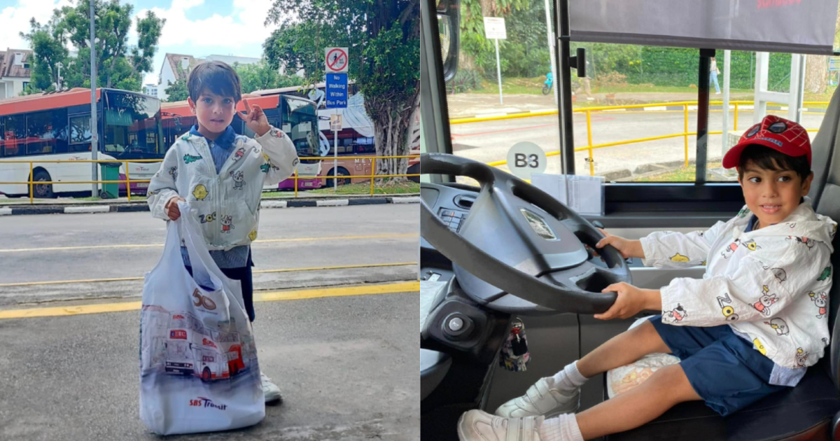 Boy, 4, loves buses so much SBS Transit lets him sit in bus captain's ...