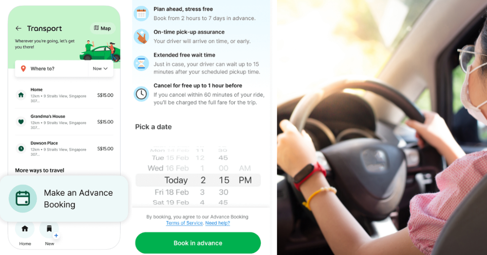 Grab advance booking users in S'pore must schedule pickup at least 2 ...