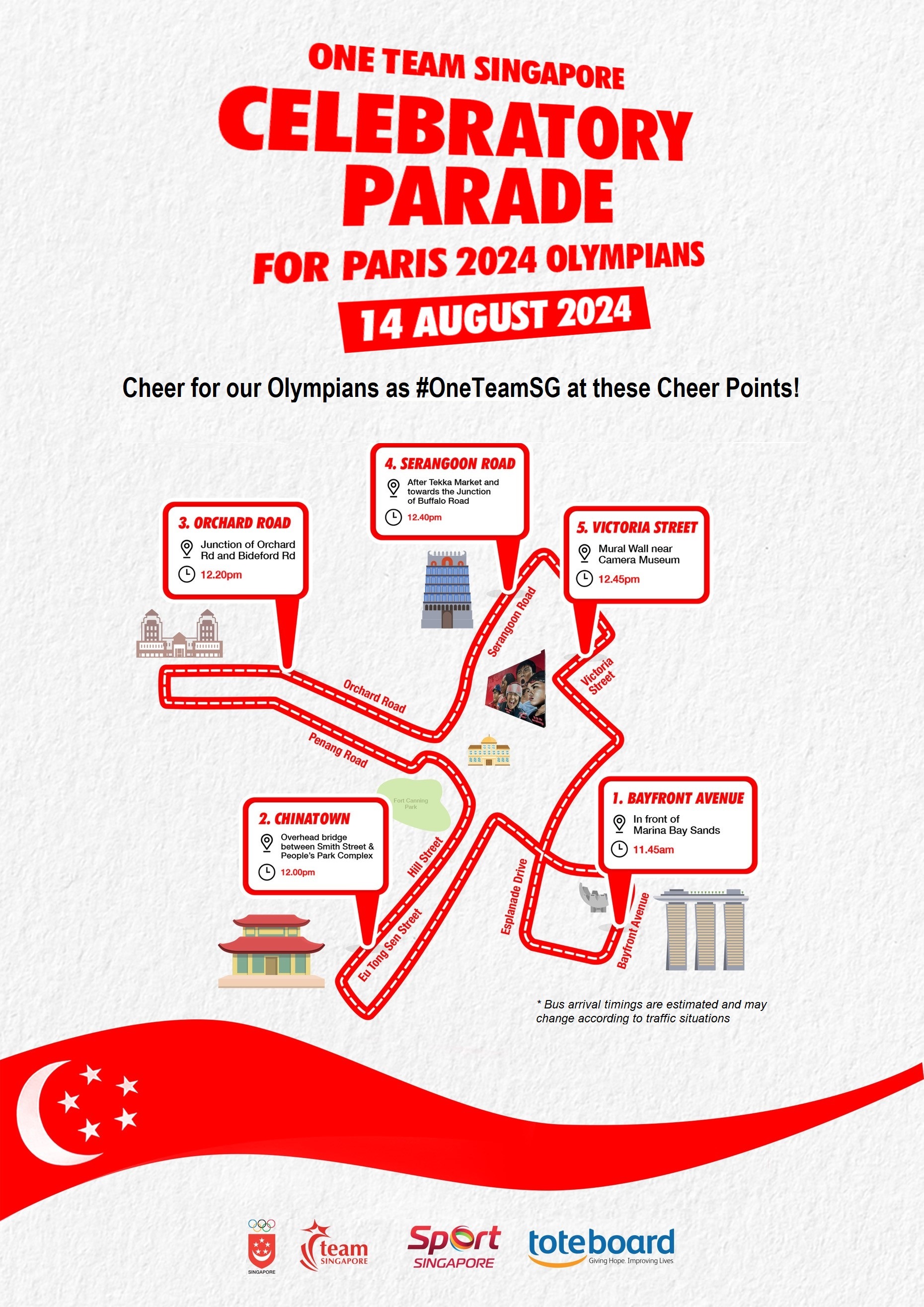 Celebratory parade for S'pore Olympians to be held on Aug. 14, 2024 ...