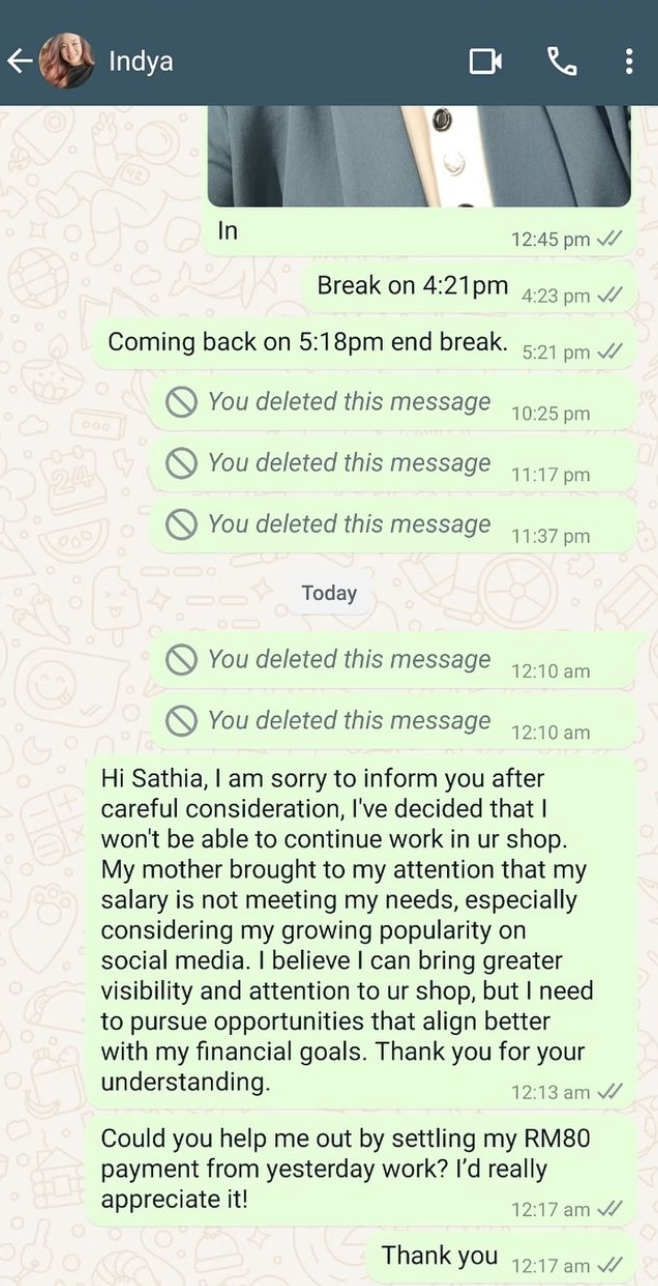 M'sia woman Alice Chang quits as Indian festive wear store part-timer ...