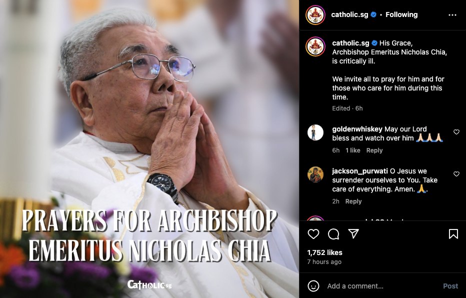 Archbishop Emeritus Nicholas Chia dies at 86 - Mothership.SG - News ...