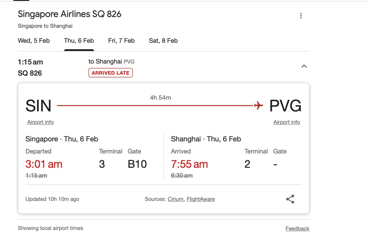 SIA flight to Shanghai delayed almost 2 hours due to 'verbally ...