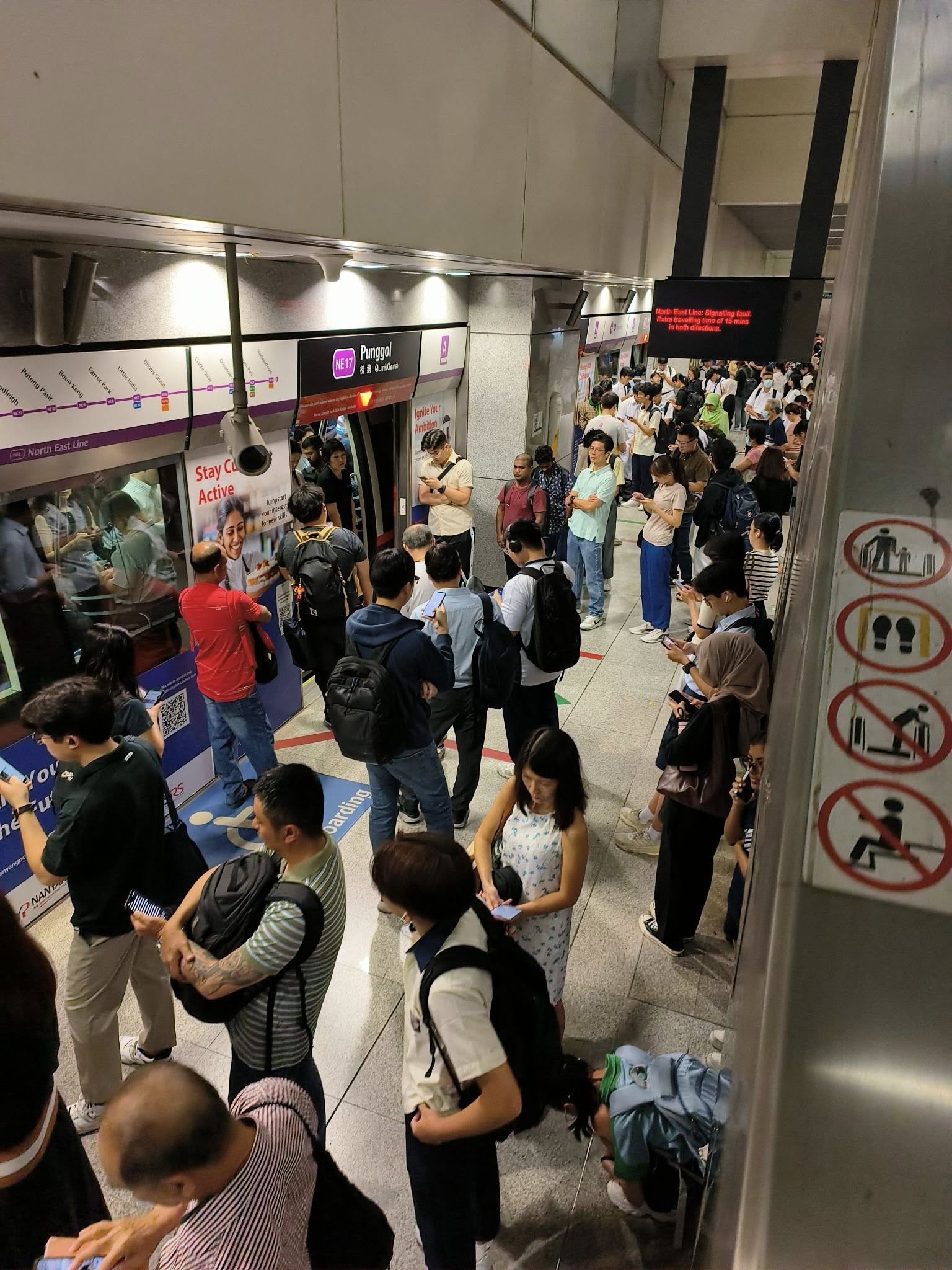 North-East Line disrupted for 2 hours in morning due to signalling ...