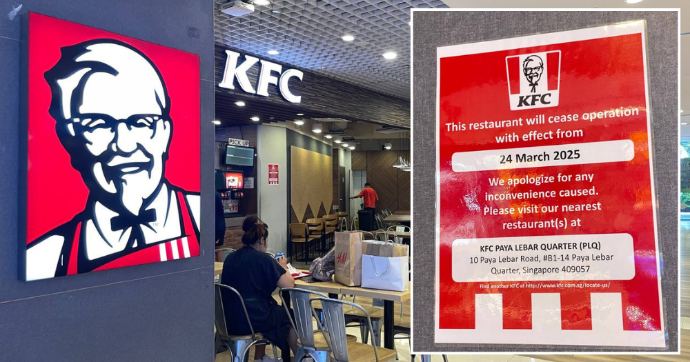 KFC outlet at Kinex in Paya Lebar closing on Mar. 24, 2025 - Mothership ...