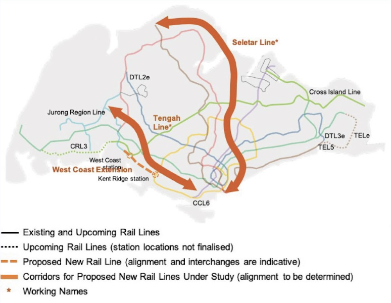 2 new MRT lines serving Tengah & Seletar being studied, could link up ...