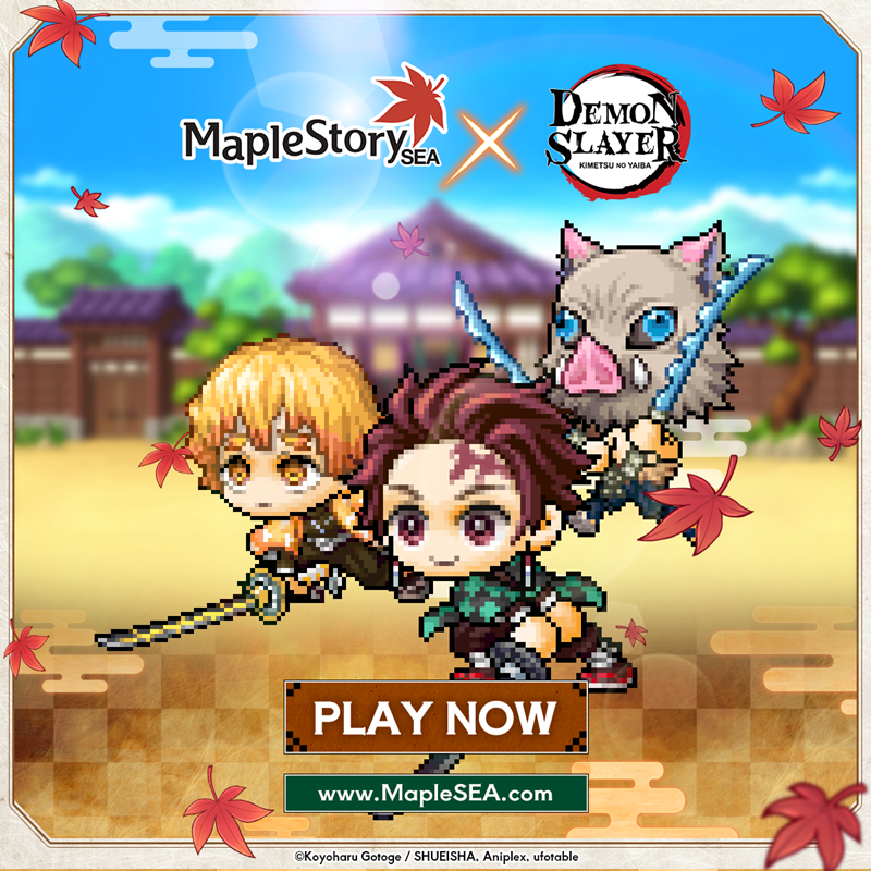 Live as Tanjiro, Zenitsu & Inosuke’s characters in MapleStorySEA ...