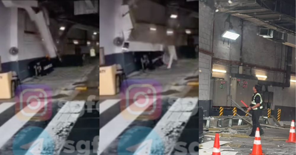 Overhanging exhaust duct collapses in MBS loading bay carpark, narrowly ...