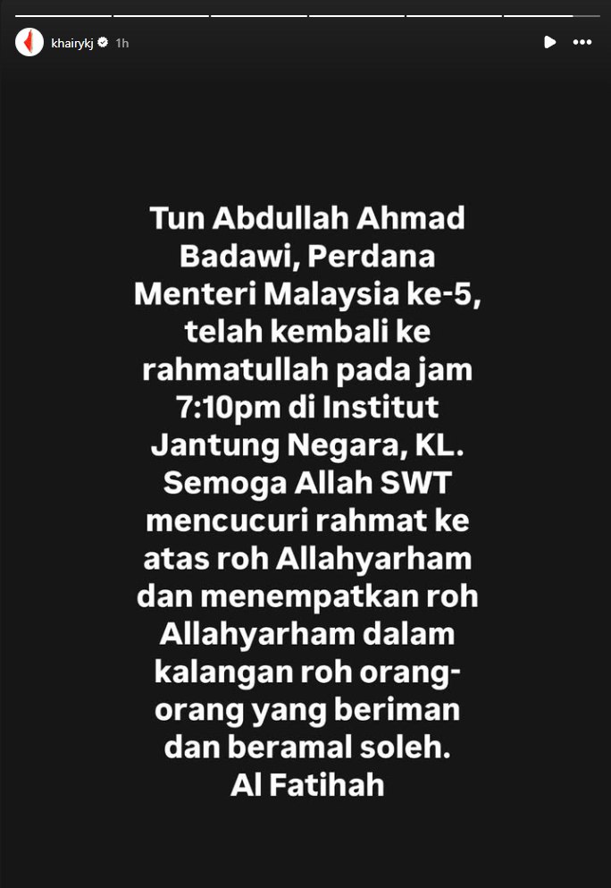 Abdullah Badawi, 5th M'sia prime minister, dies at 85 - Mothership.SG ...