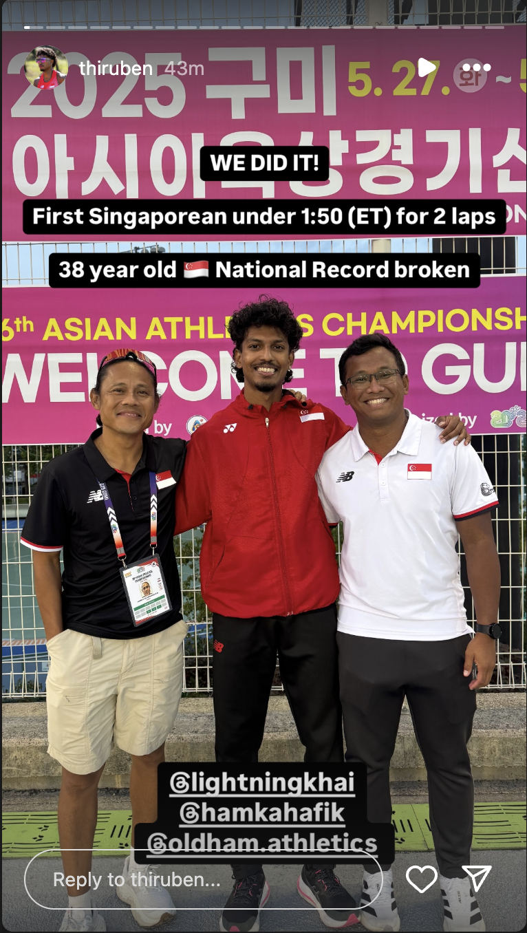 S'pore runner Thiruben breaks 38-year-old 800m national record ...