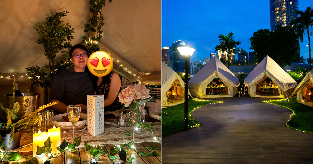 I went for a glamping fine dining experience under the stars above ...