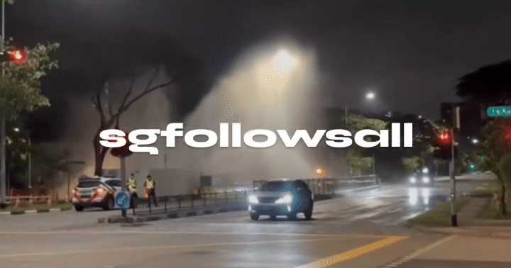 Water seen gushing out near Tanjong Katong, 1 day before sinkhole ...