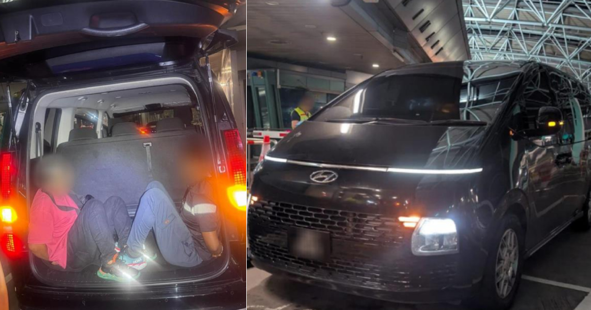 2 men, aged 30 & 31, found hiding in boot of car trying to leave S'pore ...