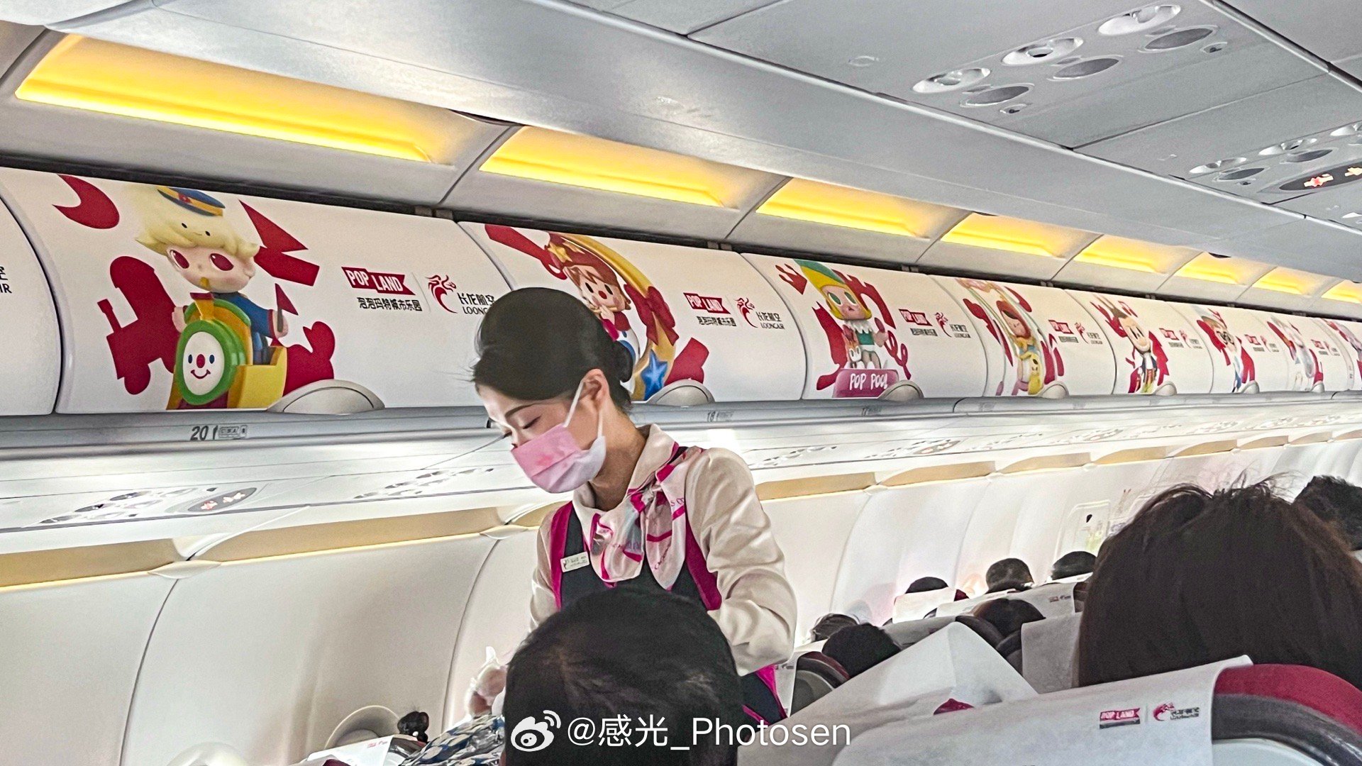 Plane with livery featuring Labubu & other Pop Land characters spotted ...