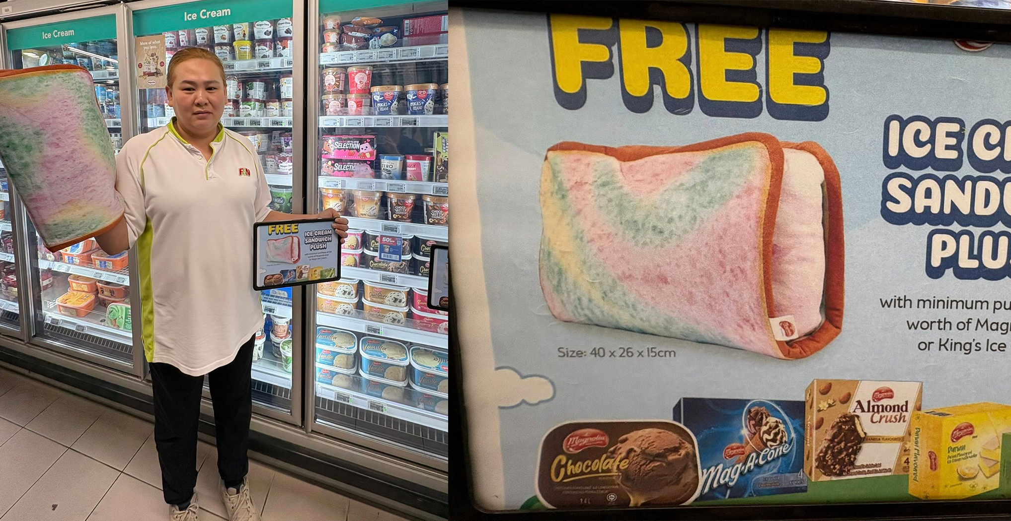 Magnolia giving out free giant ice cream sandwich plushie with S$15 ...