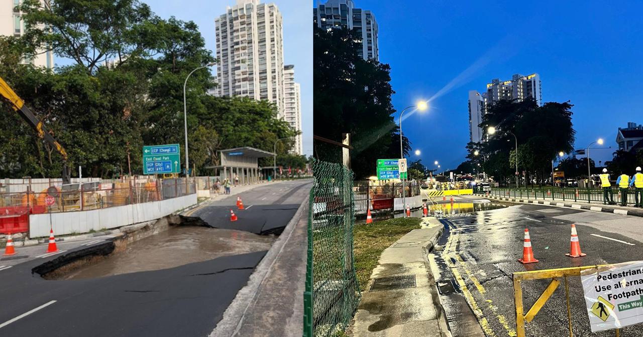Dashcam footage shows moment Tanjong Katong sinkhole open - Mothership ...