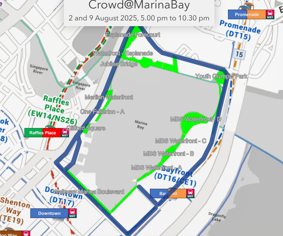 Marina Bay to be very crowded on Aug. 9, those heading there should ...