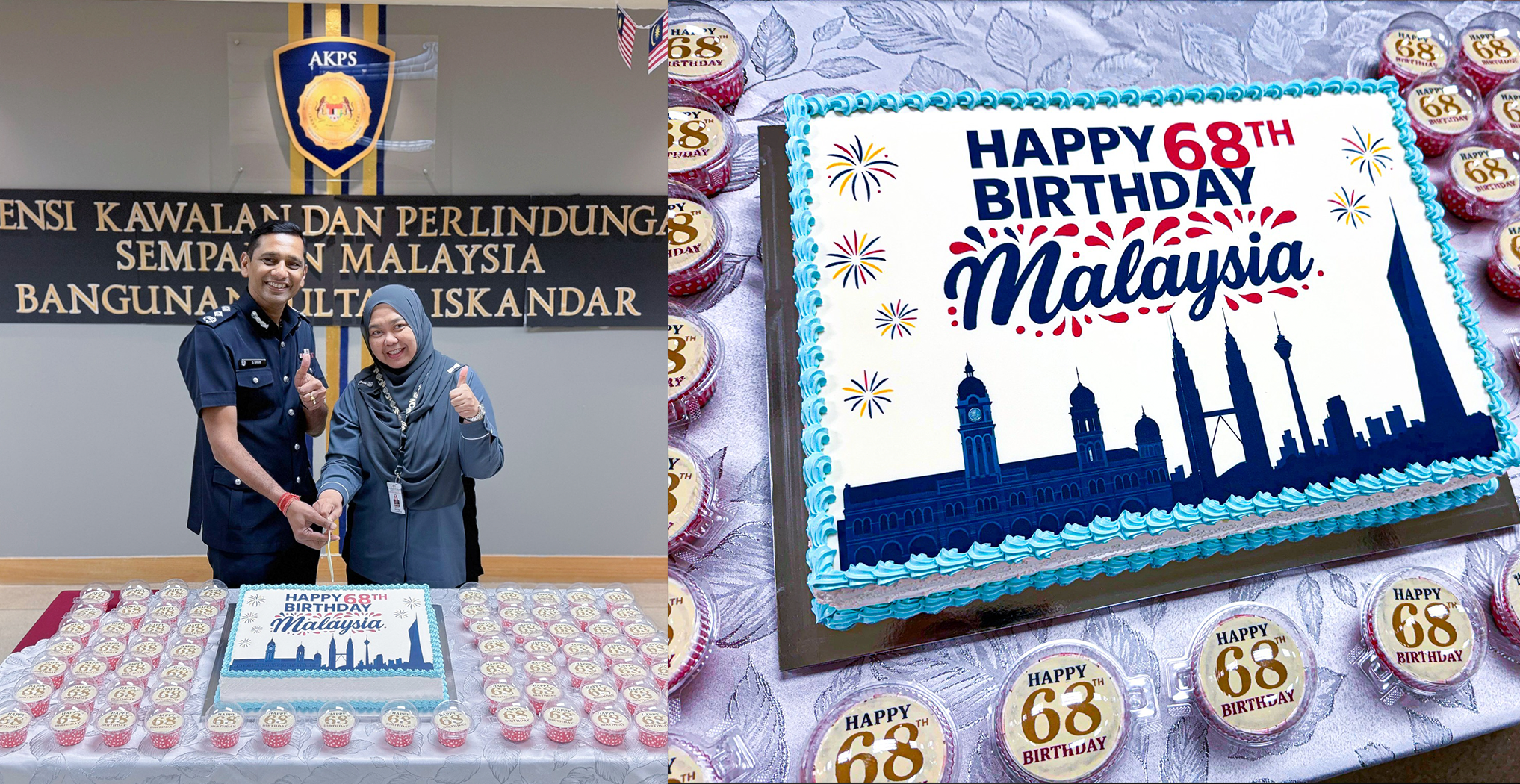 ICA gives M'sia border agency 68th birthday cake & 68 cupcakes for ...