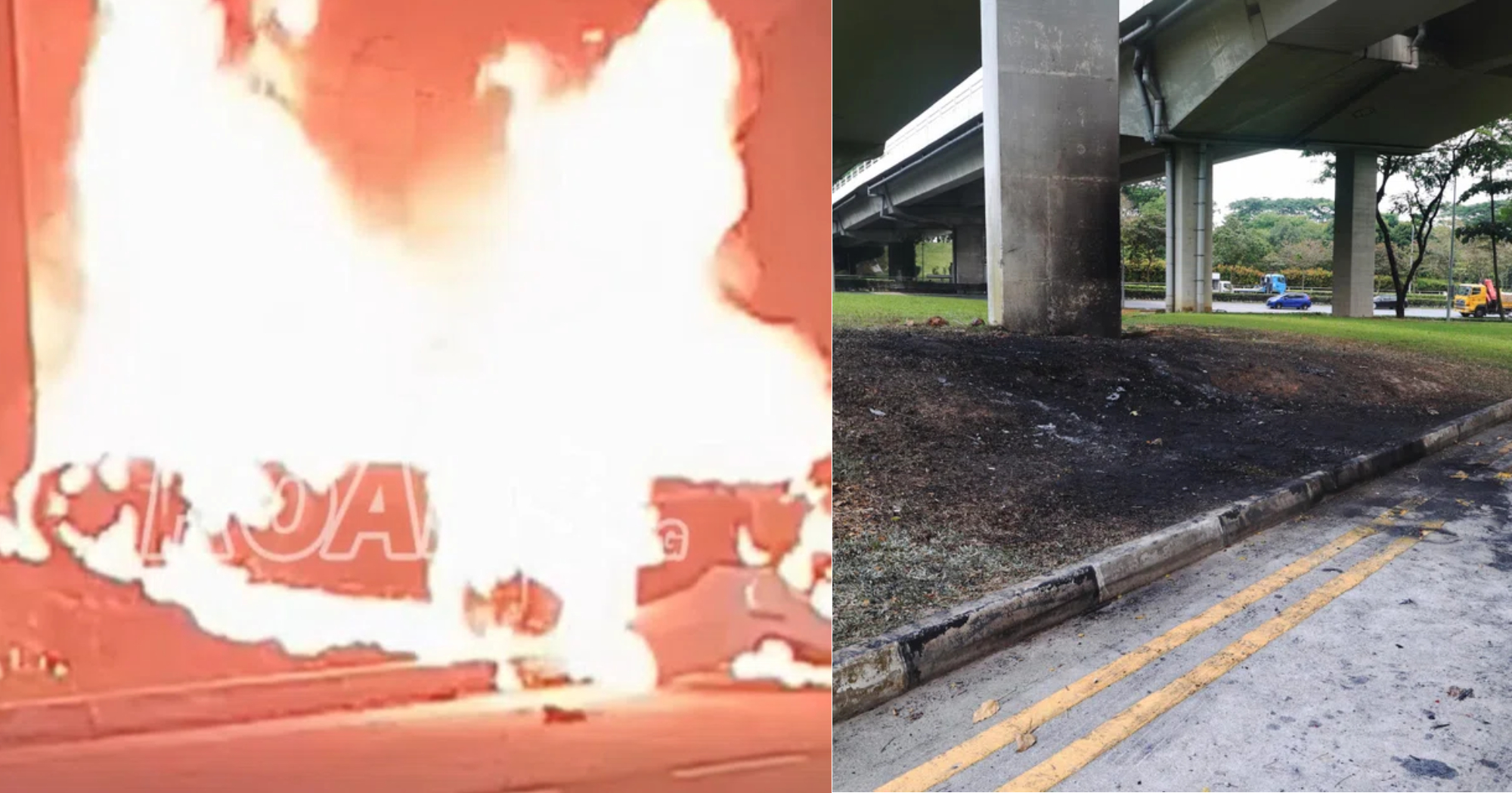 1 dead: BMW skids & catches fire along TPE near CTE exit - Mothership ...